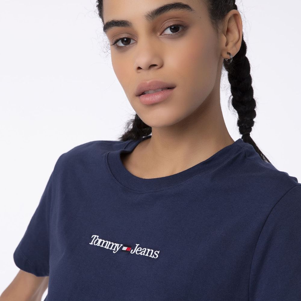 Cropped Manga Curta Logo Linear Tommy Jeans | Tommy Hilfiger - Tommy ...